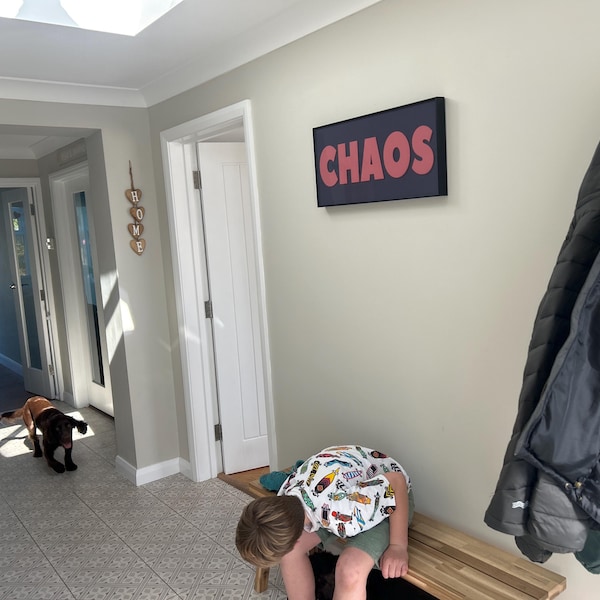 Chaos | Framed Print | Framed Metal Print | Typography | Metal ...
