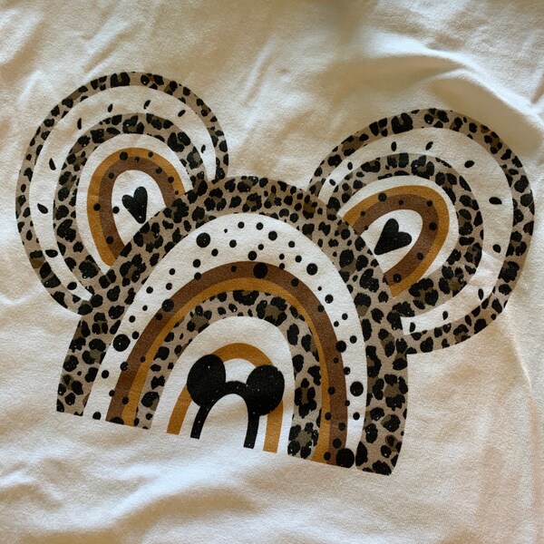 Leopard Disney Tee, Leopard Print Cute Disney Shirt, Cute Disney Shirt ...