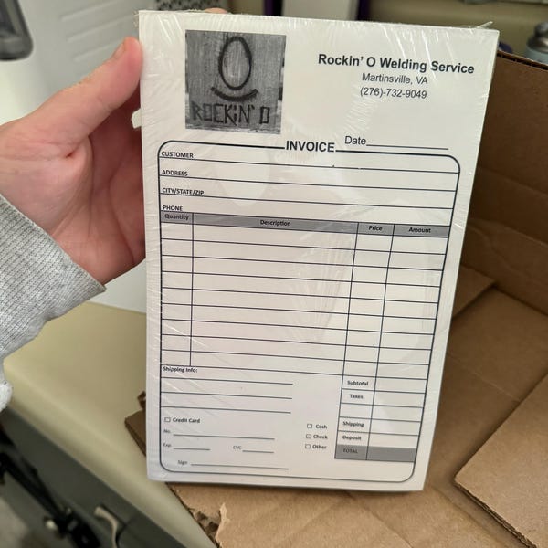 Custom 2-part Invoice Form 8.5 X 5.5 Inches - NCR 2-part Personalized ...
