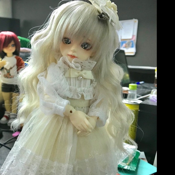 BJD Wig USD Yo-sd 6-7 Long Curl Hair for Doll - Etsy