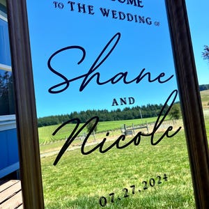 Wedding Bar Sign Customizable Name Mirror, Acrylic Drink Signage ...