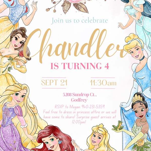 Princess Welcome Sign Princess Birthday Sign Princesses Welcome Poster ...