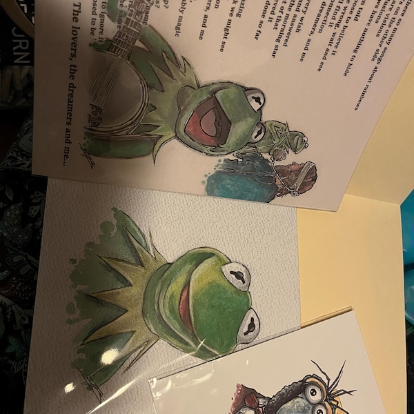 Kermit Portrait / Fine Art Quality Print (multiple Sizes) / Muppets ...