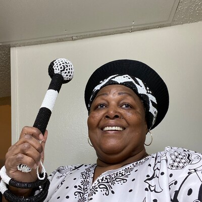 3 in 1 White and Gold Zulu Hati Large Zulu Hat african Hat Isicholo ...