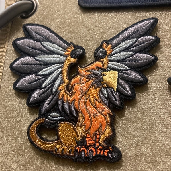 PATCHLAB the Griffon - Kids Morale Patch Morale Patches | Embroidered Patches for Clothes | Hook ...