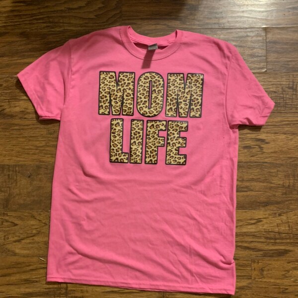 RTS Screen Print Transfer Full Color Mom Life Leopard Letters Ready to ...