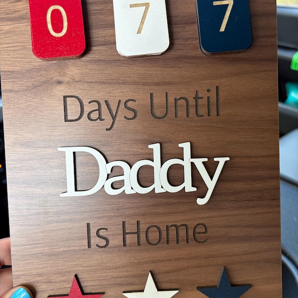 Deployment Countdown Calendar Military Homecoming Gift Wooden Military ...
