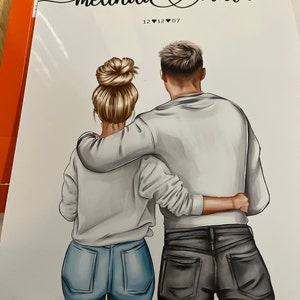 Personalised Couple Print Couples Gift Gift for Her | Etsy