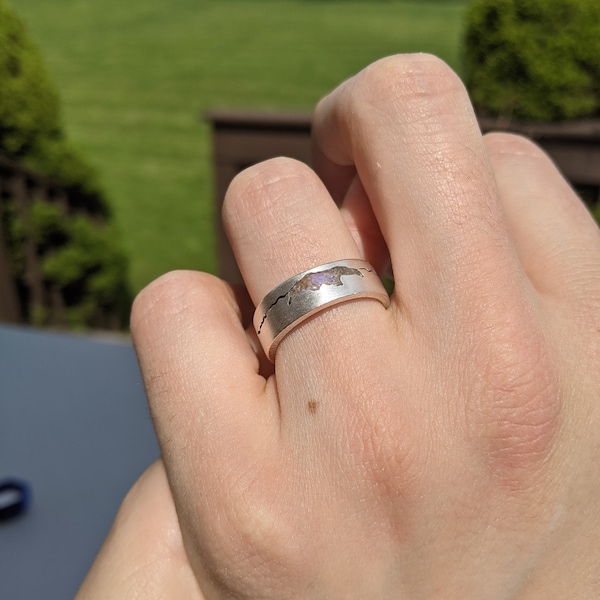 Mount Fuji Summit Ring | Mount Fugaku Ring | Fuji Wedding Ring | Mt ...