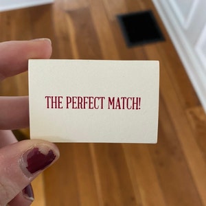 The Perfect Match Personalized Matches Wedding Matches Custom Matchbox ...