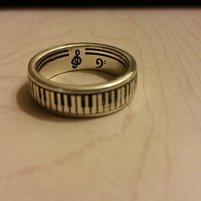 Piano Ring Silver Sterling 925 - Etsy