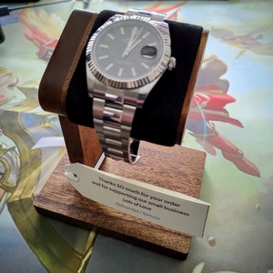 Walnut wood desk organizer two watch jewelry tray docking | Etsy