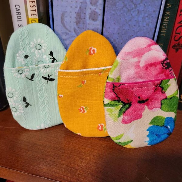 Fillable Pocket Eggs, Handmade Fabric Reusable Eggs for Easter Egg Hunt ...