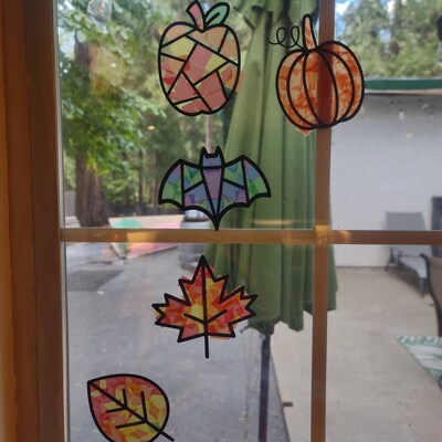 Fall Lantern Craft Kit for Kids, Luminaries Fall Decor, Sticker Crafts ...
