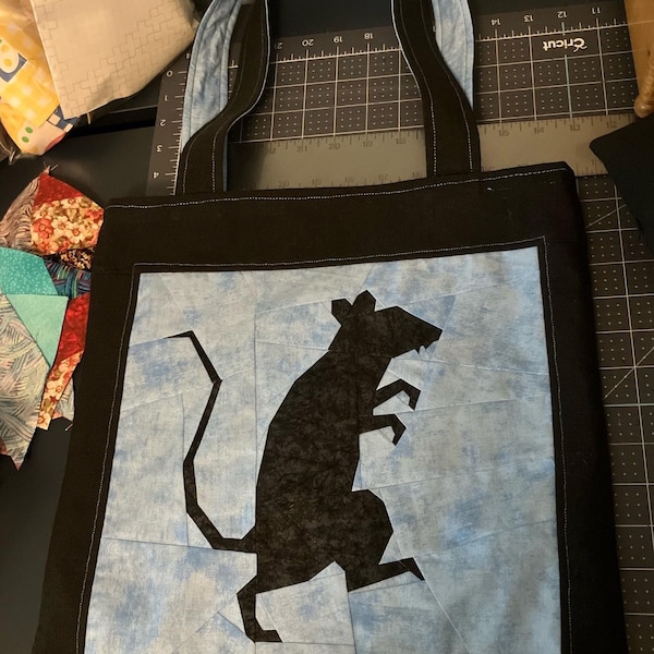 Black Rat 8" 10" 12" and 18" Quilt Block Patterns, With Fangs! Make ...