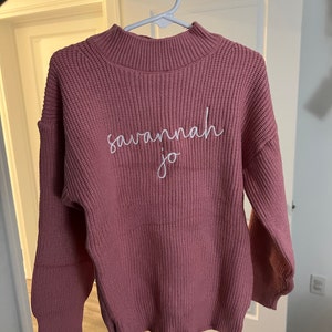 CUSTOM EMBROIDERED CREW Custom Embroidered Crew Neck - Etsy