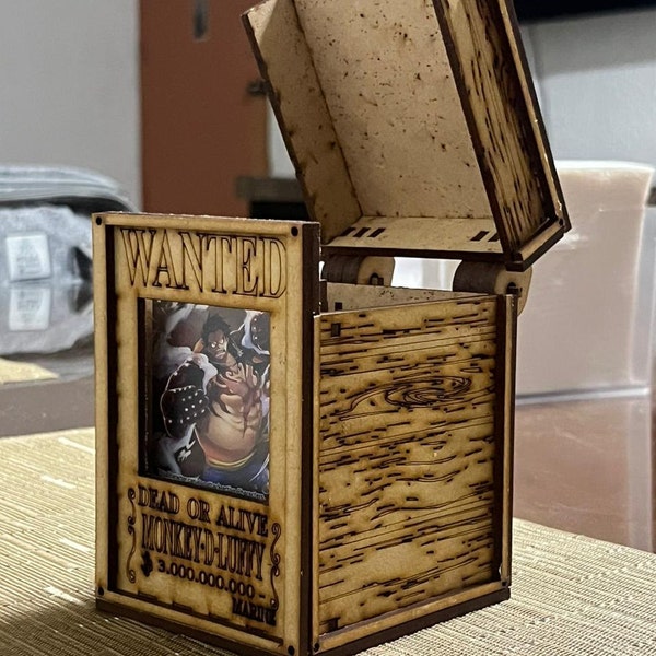 One Piece Deck Card Storage Display Box Digital Files Only , 3mm TCG ...