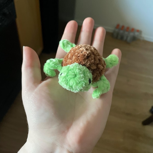 Mini Turtle Plushie , Pocket Turtle, Turtle Plushie , Crochet Turtle ...