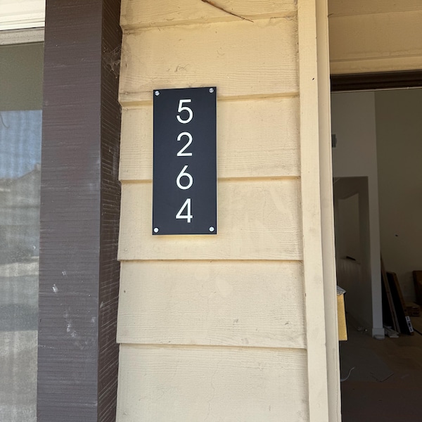 Custom LED House Number ,illuminated House Number, Vertical Address ...