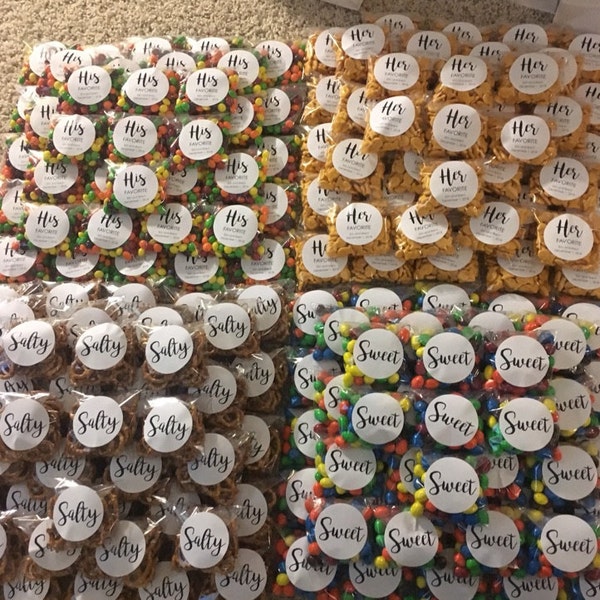 Sweet and Salty Stickers Wedding Favor Sticker Labels, Treat Bag ...