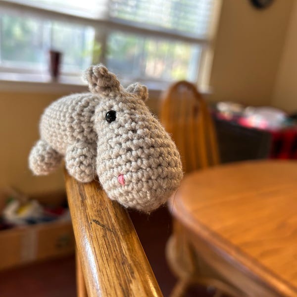 Hippo Crochet Pattern - Tiny Amigurumi Stuffed Animal Crochet Pattern ...