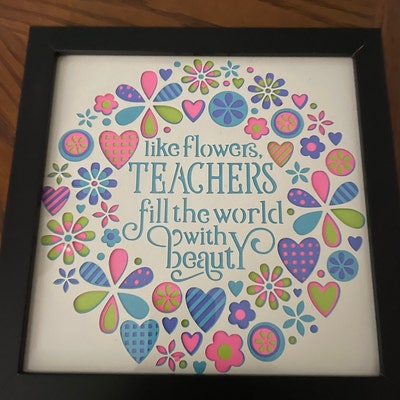 3D TEACHERS Svg Teacher Appreciation Day Shadowbox Svg for Cricut for ...
