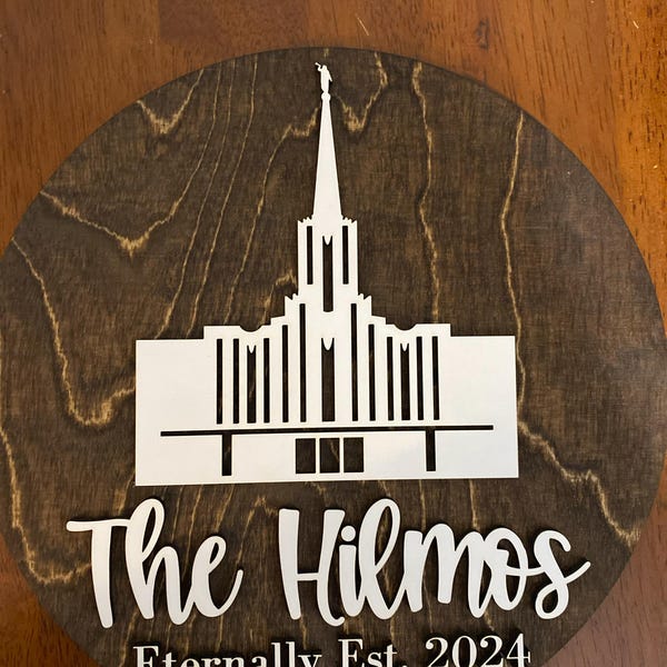 Beautiful Temple Sign Temple Decor LDS Temple Wedding Gift - Etsy