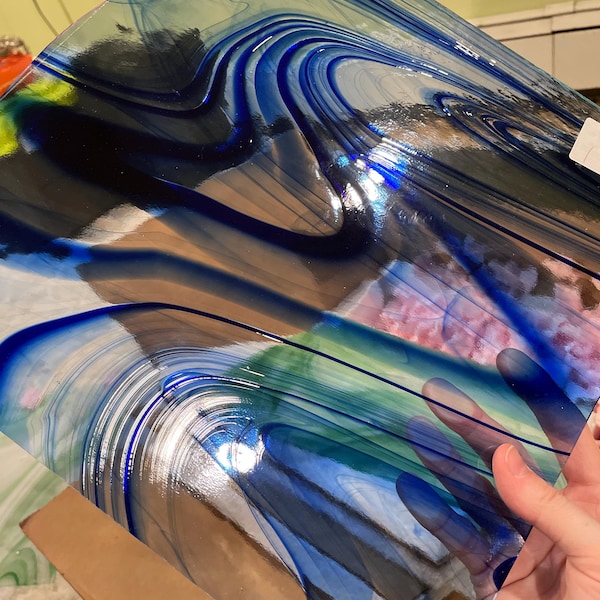 Monarch Glass Studio Mouth Blown Rondel - Redish Brown - Etsy