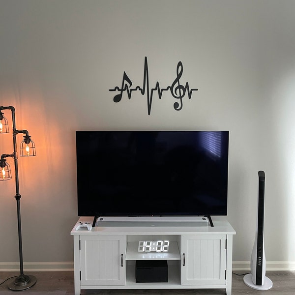 EKG Line Music Notes Treble Clef Heartbeat Sinus Rhythm Indoor Outdoor ...