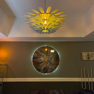 Wood Flower Ceiling Light DAISY Pendant Light Fixture Wood - Etsy