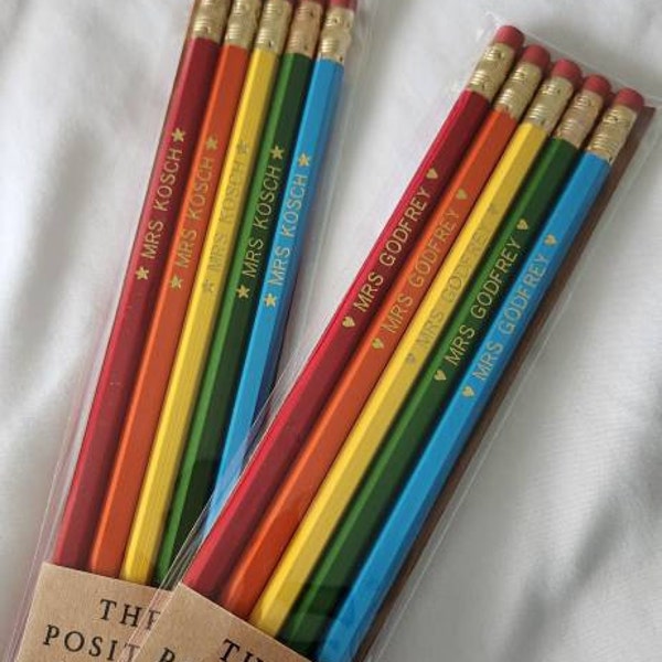 Personalized Pencil Set, Stocking Stuffer, Kids Gift, Custom Pencils ...