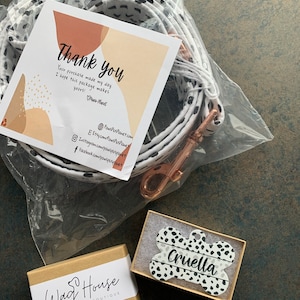 Cow Print Dog Tag Animal ID Tag Farm Dog Tag Double Sided | Etsy