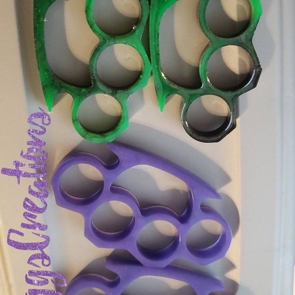 Brass Knuckles Mold Large Full Size Flexible Silicone Mould - Crafts ...