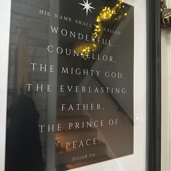 Christmas Prince of Peace Print Isaiah 9:6 Jesus Wall Art Scripture ...