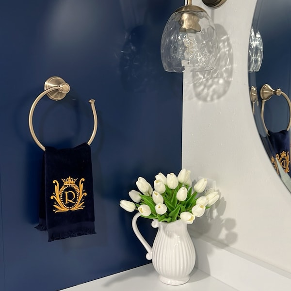 Fingertip Towels, Magnolia Embroidered Towels, Bathroom Decor, Home ...