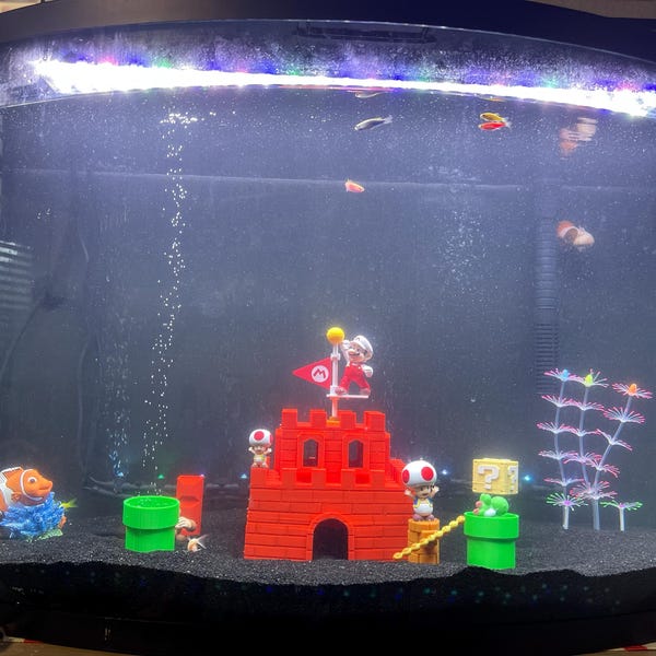 Mario Aquarium Decor - Etsy