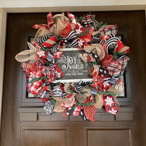 DIY Wreath Kit Joy to the World Christmas Wreath Kit - Etsy