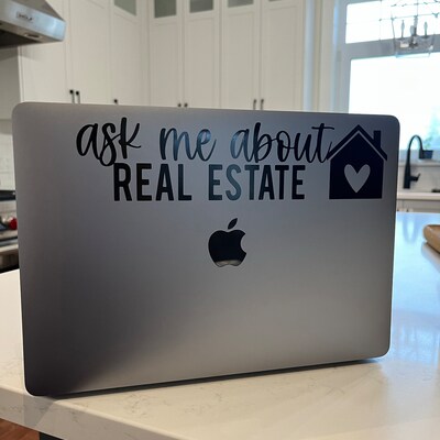 Ask Me About Real Estate Planner Laptop Car SUV Truck Vinyl Decal ...