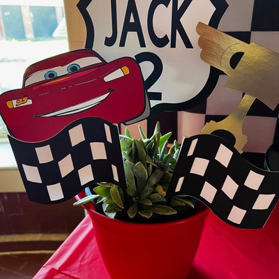 Pixar Cars Birthday Centerpiece//lightning Mcqueen//movie Cars - Etsy