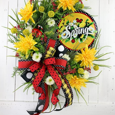 Spring Sign Wreath Sign Wreath Attachment Wreath Supplies - Etsy