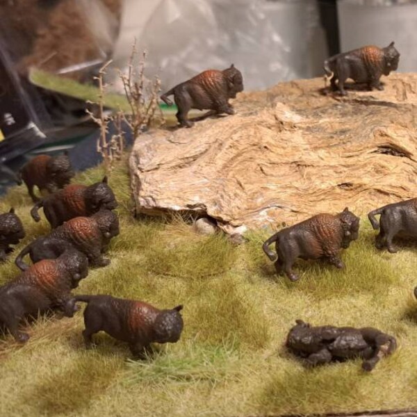 Set of Miniature Buffalo - Mini Buffalo - Bison - Terrarium Supplies ...