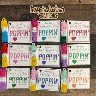 CUSTOM Hope Your Valentines Day is Poppin Digital Printable Pop It ...