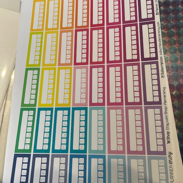 Habit Tracker Planner Stickers to Be Used With Erin Condren Lifeplanner ...