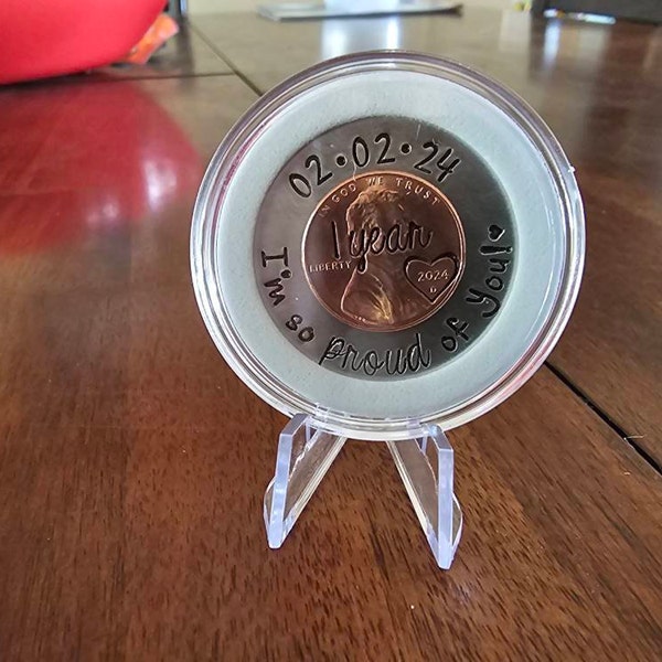 Personalized Sobriety Coin and Case, Sobriety Gift, AA Recovery Gift, Gift for Recovering Addict ...