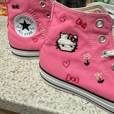 Cute Cat Converse Design Personalised Canvas Shoes Gifts for Her ...