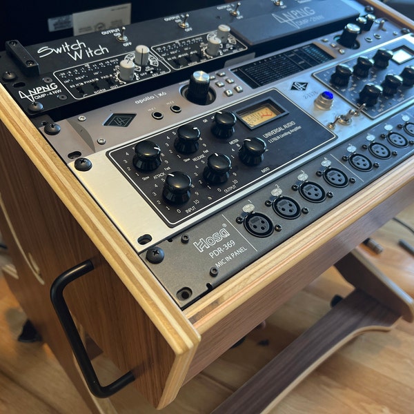 The ATTENDANT 12U Audio Mixing Desk: Hardwood Studio Rack Sidecar ...