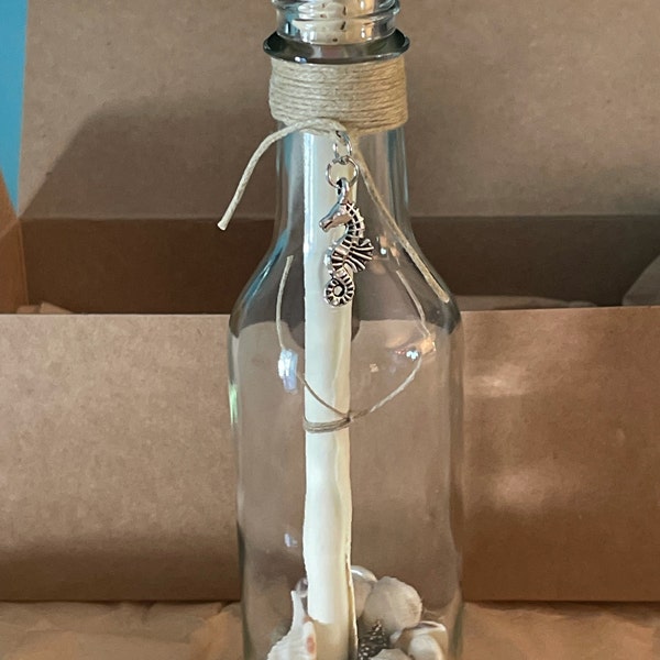 Personalized Message in a Bottle + Gift Box | Your Custom Message ...