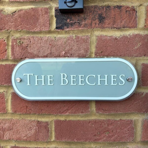 Traditional House Number Signs & Address Plaques in Sage Green - Etsy UK