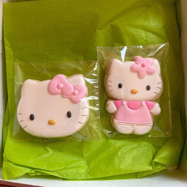 Hello Kitty Decorated Cookies - Etsy