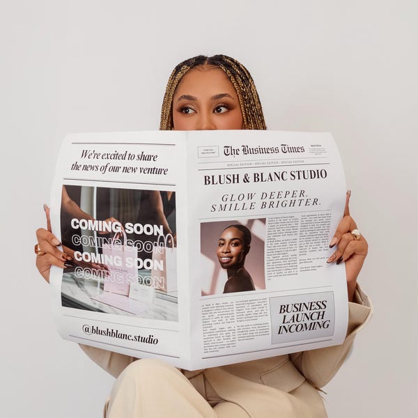 Canva Business Newspaper Template, Editable Large Newspaper ...